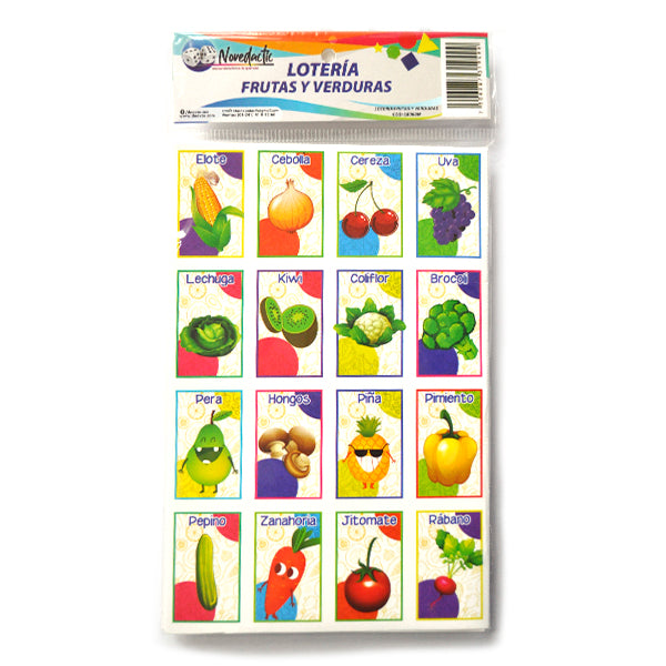 LOTERIA FRUTAS Y VERDURAS LR008N NOVAC – Mónerick Papelerías