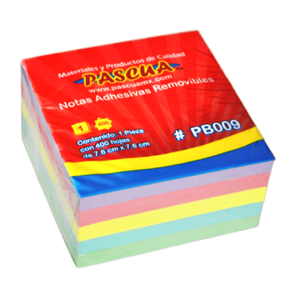 NOTAS ADHESIVAS 5 COLORES PB009 3X3 PASCUA – Mónerick Papelerías